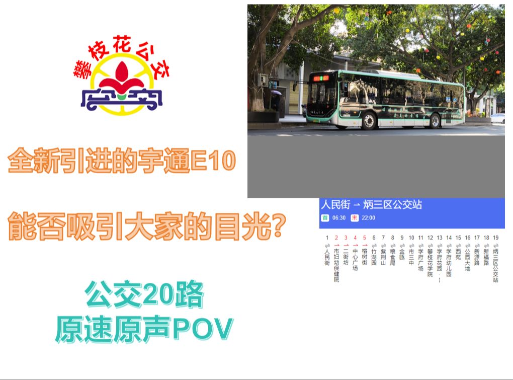 【攀枝花公交】来点新宇通E10,攀枝花公交20路原速原声POV