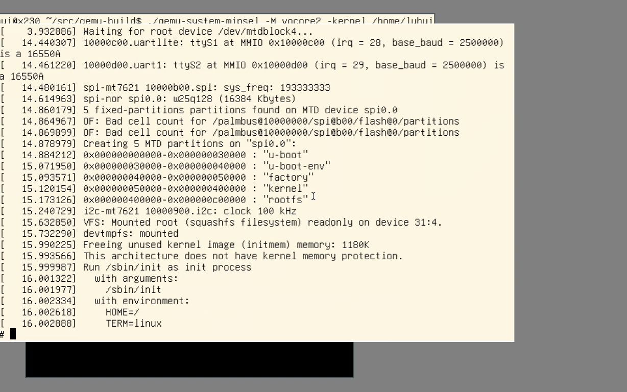 qemu 模拟 mt7628 spi 控制器