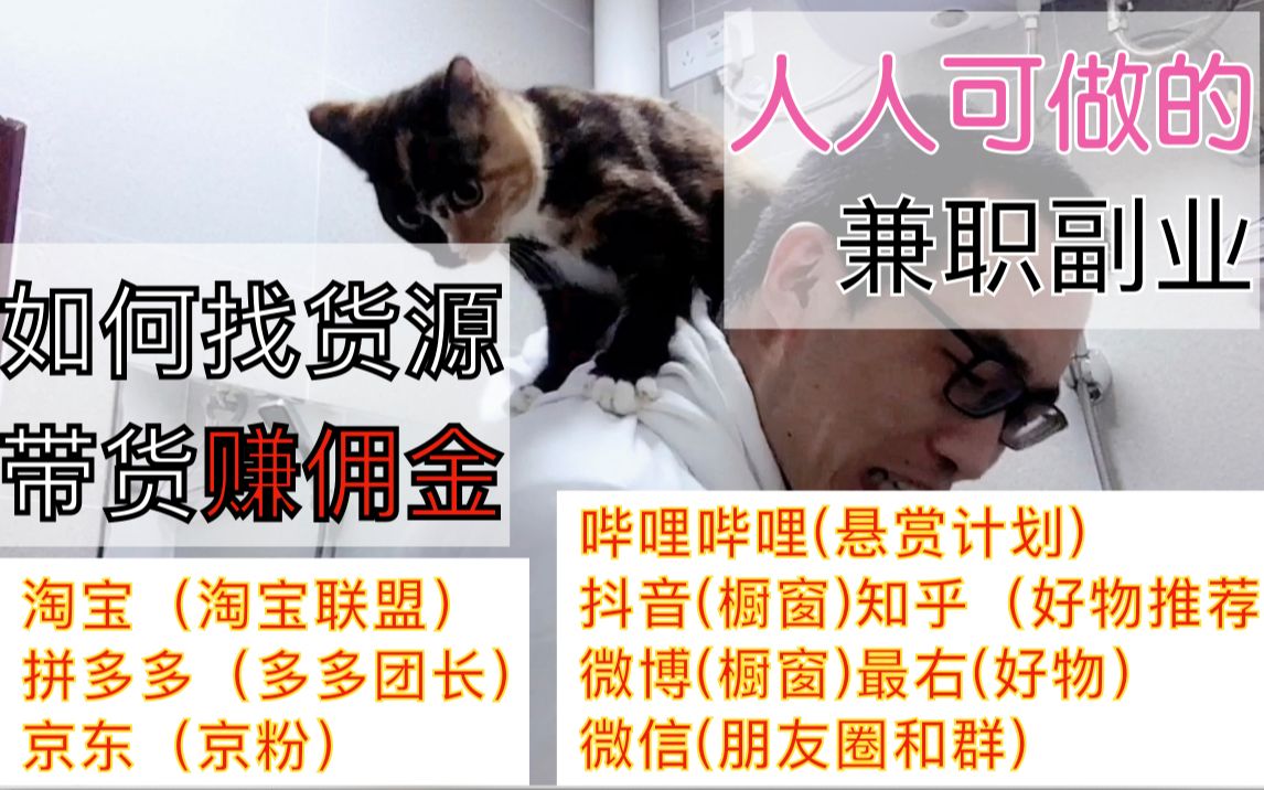 如何找货源,带货赚佣金【兼职副业0门槛人人都可以做】淘宝拼多多...