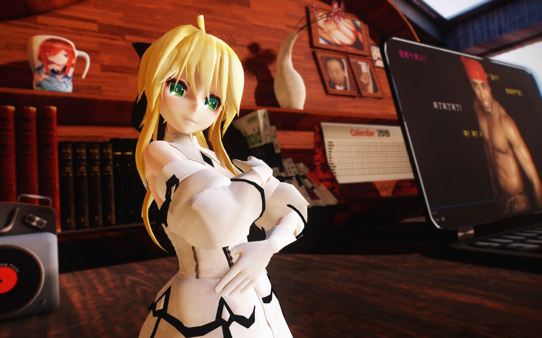 【MMD】手办渲染(伪)来看看是不是你的桌面?(fei)宅菌?