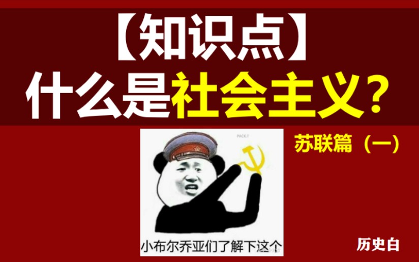 【知识点】什么是社会主义?苏联篇 (一)