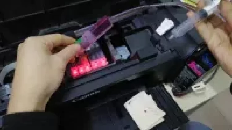 墨之蓝 连供墨盒有空气排除方法