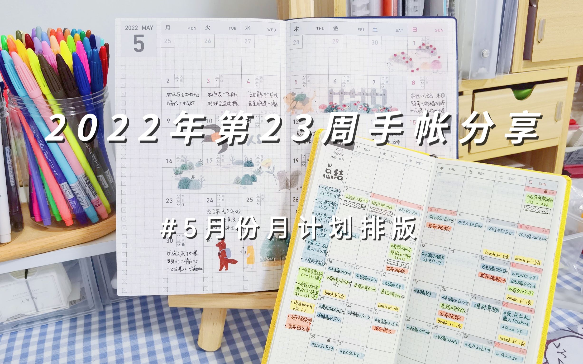 手帐vlog | 5月份月计划排版 | 月计划的2个使用方法| 国誉自我时间轴 | ...