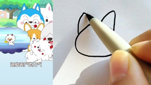 2088. 他们进来学校了吗?创意简笔画,一起学画画