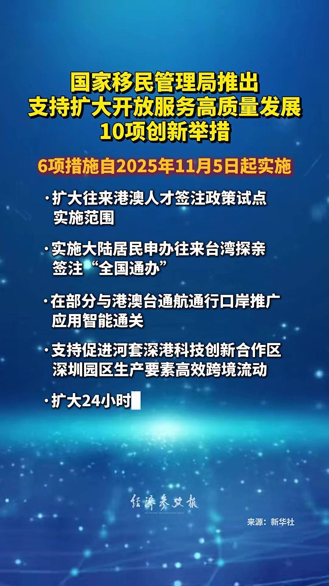 国家移民管理局推出支持扩大开放服务高质量发展10项创新举措