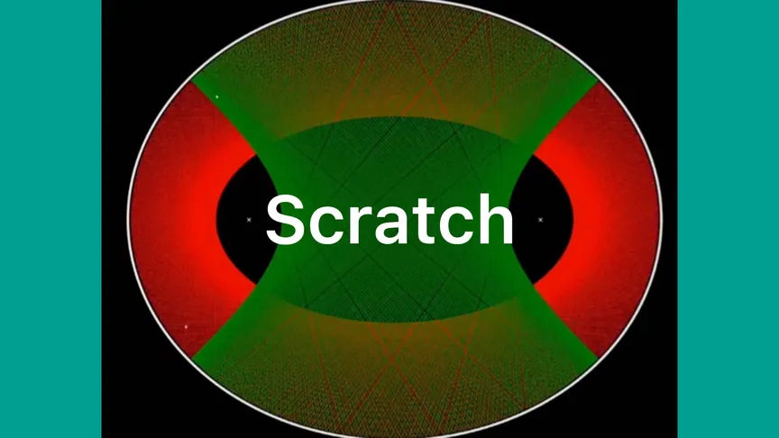 少儿编程Scratch教学小球椭圆里面碰到边缘就反弹