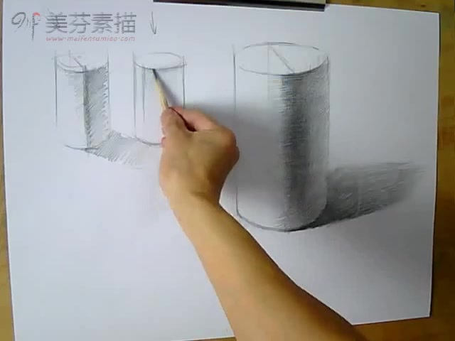 【素描】01初级素描几何体视频教程