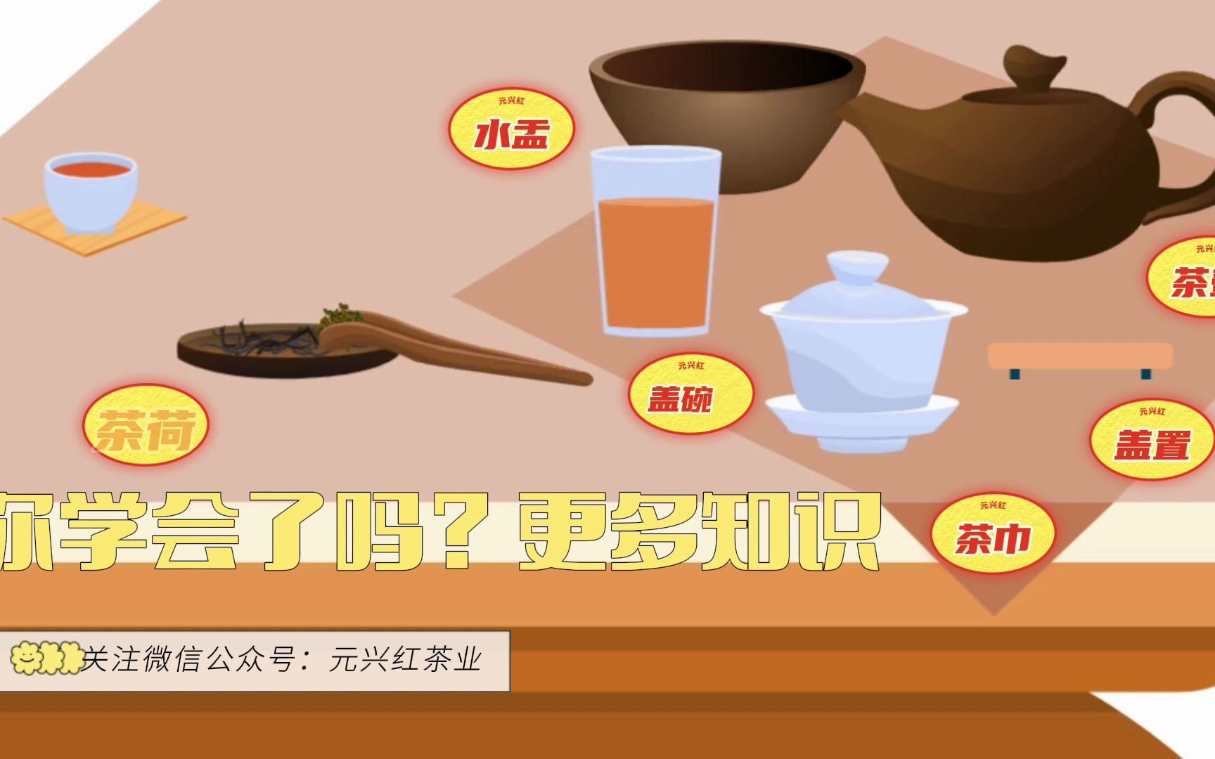 【元兴红】1分钟了解茶具(动画)