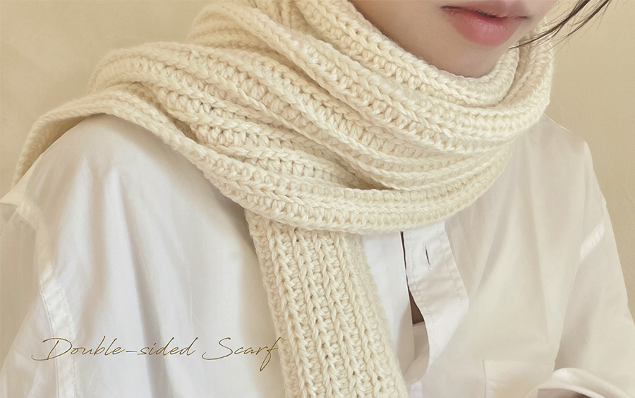 ...钩针围巾教程】美貌实用!被夸到不行的双面mini短围巾❤新手编织教程