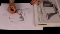 详细素描画教程第二期:正方体画法下部