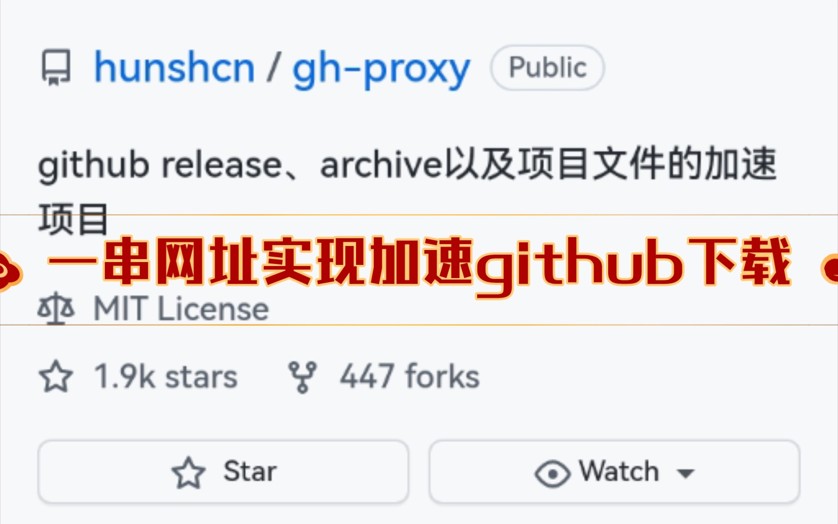 一串网址就能实现加速github下载!