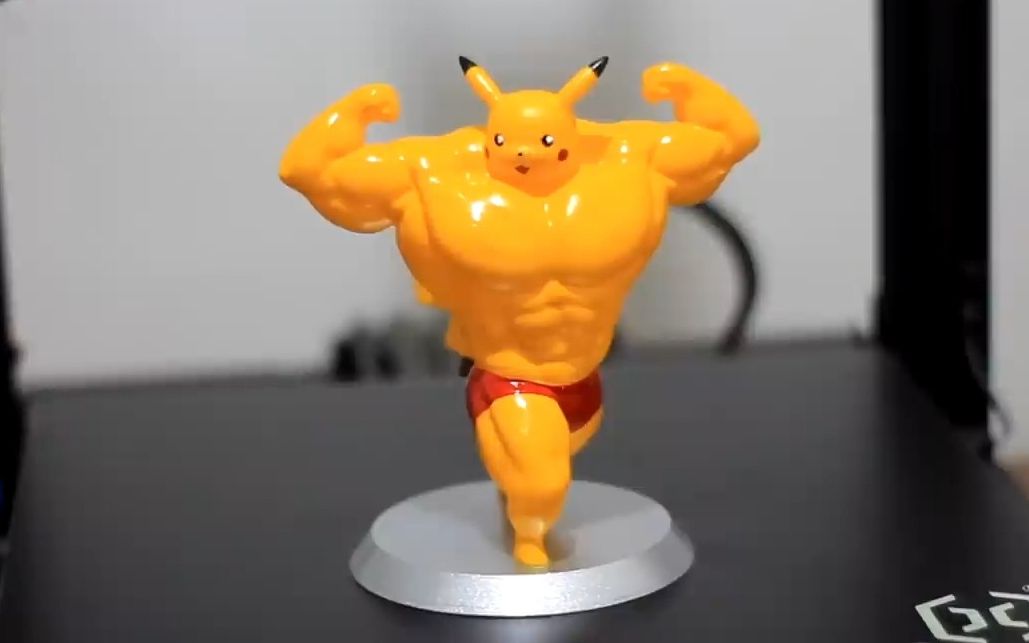 3D打印:【宠物小精灵】肌肉皮卡丘 模型分享
