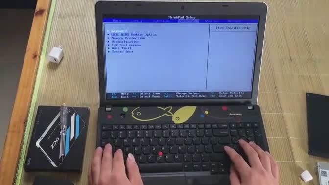 笔记本换固态硬盘及新装系统视频