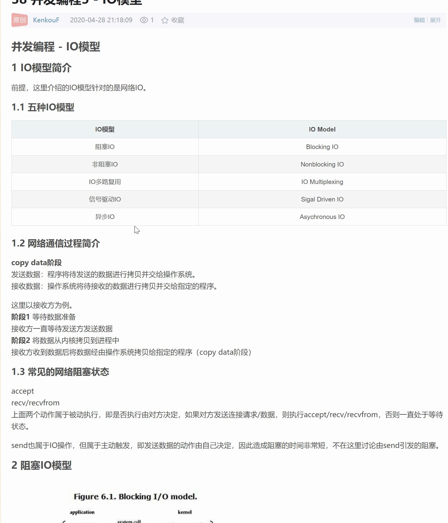小白学python-并发编程5 - IO模型