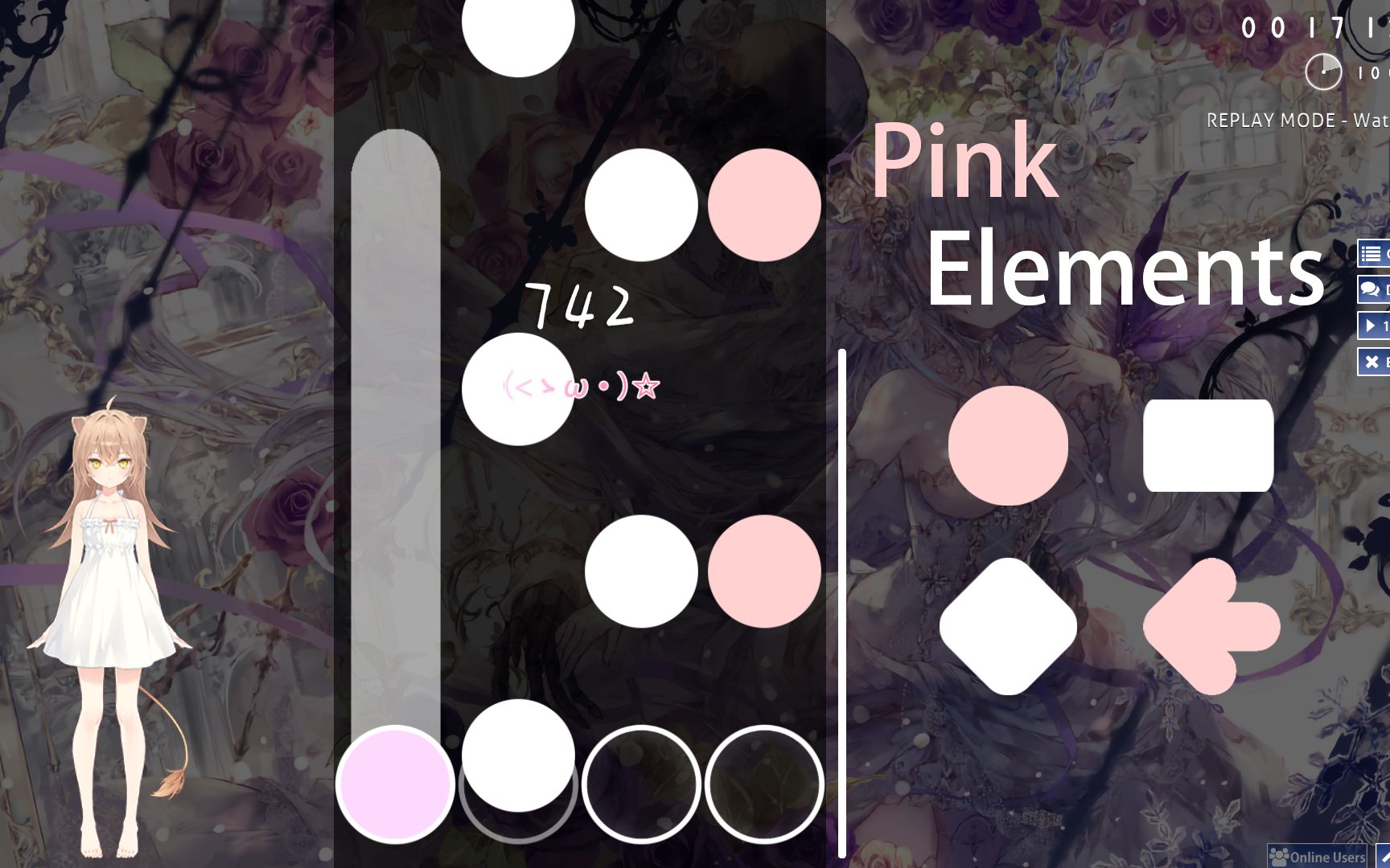 【Mania 4k 方块/圆/箭头/钻石】Pink Elements 皮肤分享