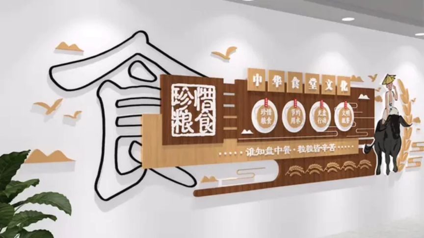 校园食堂文化形象墙