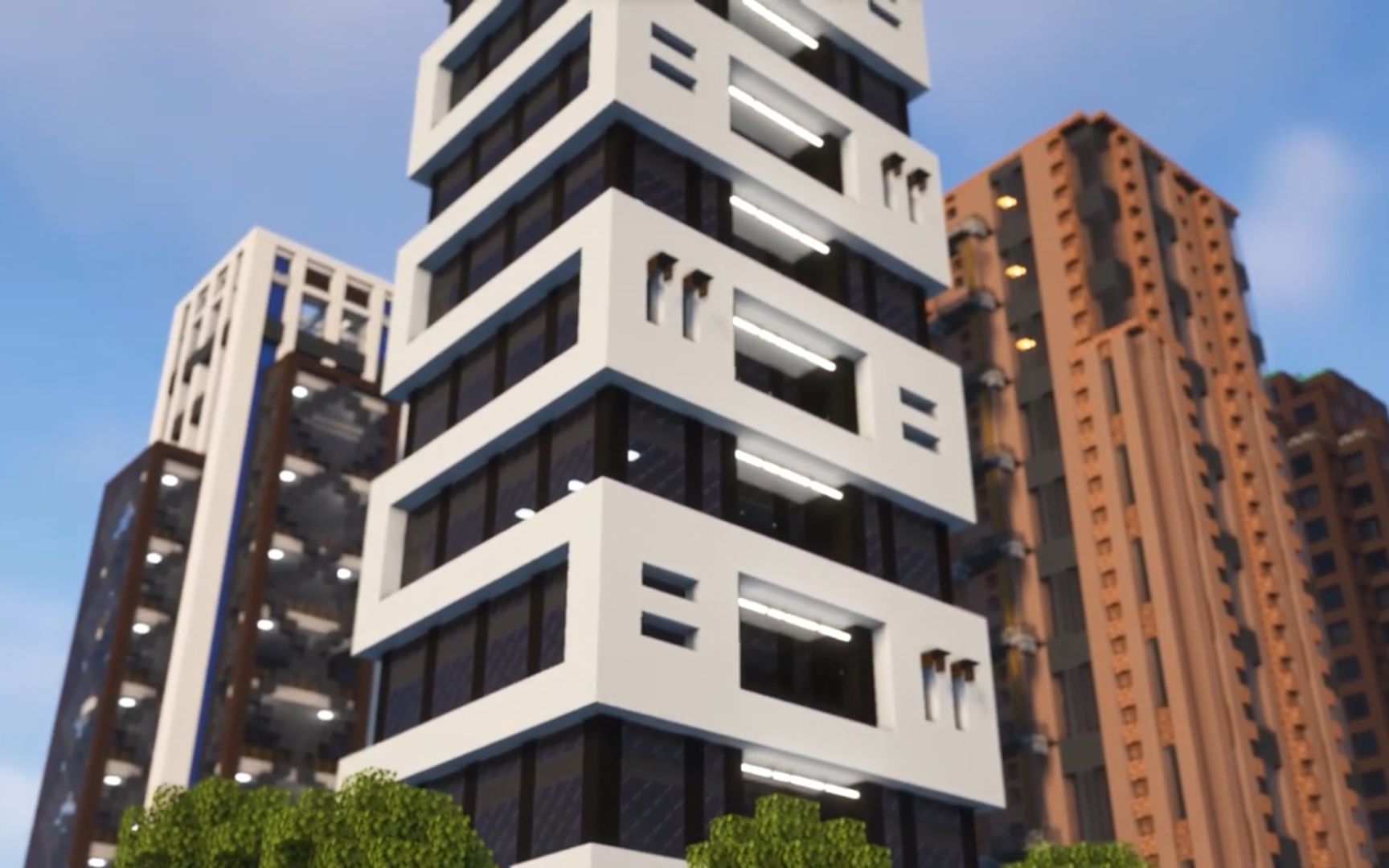 我的世界建筑教程 | 十五分钟造摩天大楼 - Minecraft City