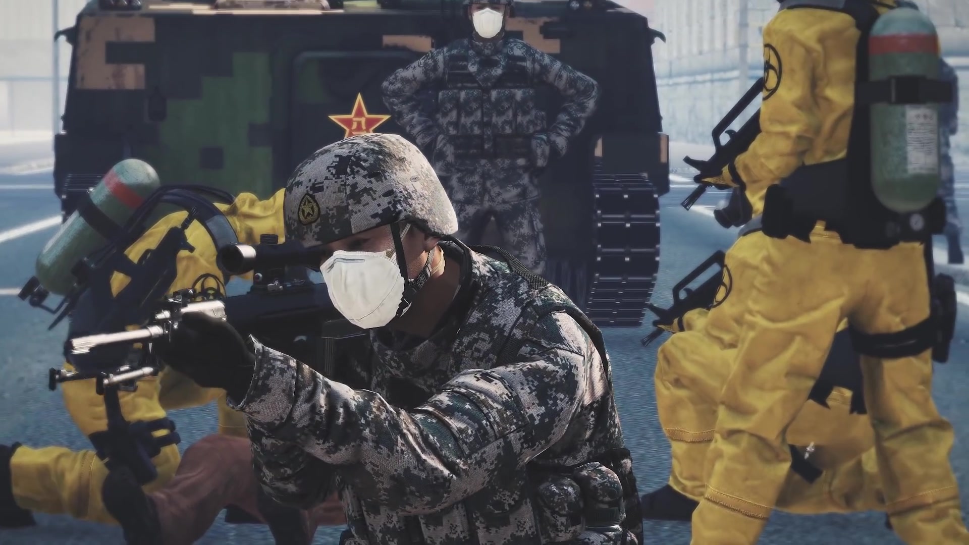 Arma 3-中国军队vs僵尸(1080P)