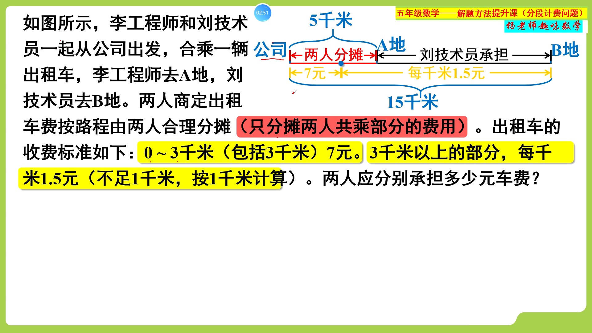 五年级数学,分段计费问题,易错题