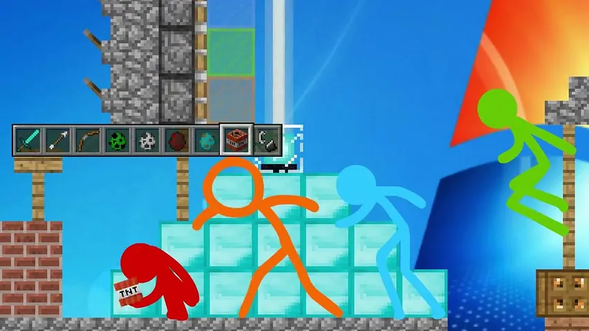 【火柴人】Alan Becker火柴人系列动画全集 05.火柴人与我的世界1