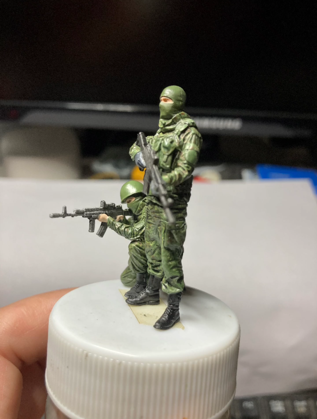 3/3/2021#模型 #3d打印机 大佬给画的兵人,白膜为3D打印哒