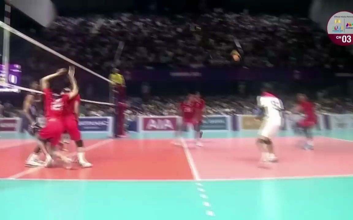 柬埔寨0-3印尼_排球男子金牌赛亮点_东南亚比赛