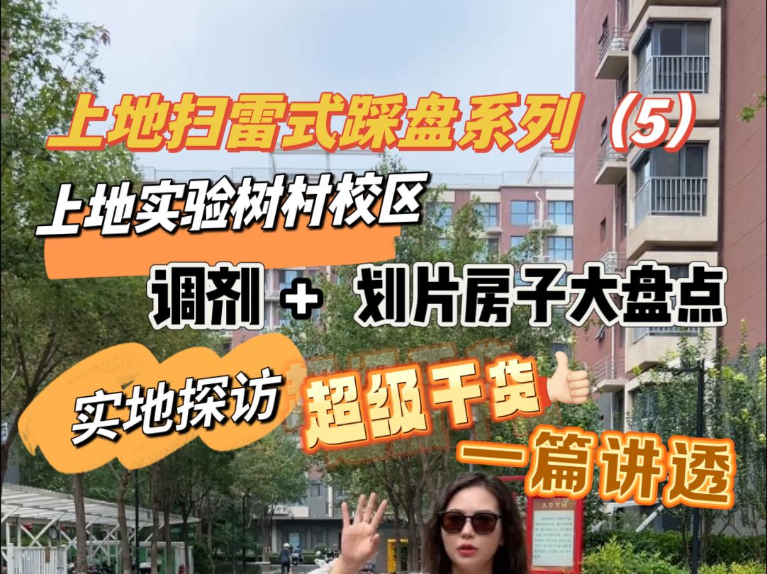 上地学区扫雷式踩盘系列(5)上地实验树村校区,调剂+划片房子大盘点...