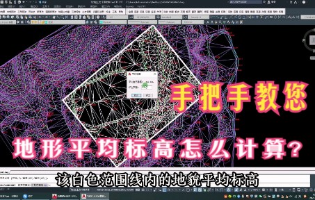CAD原始地貌平均标高怎么算?