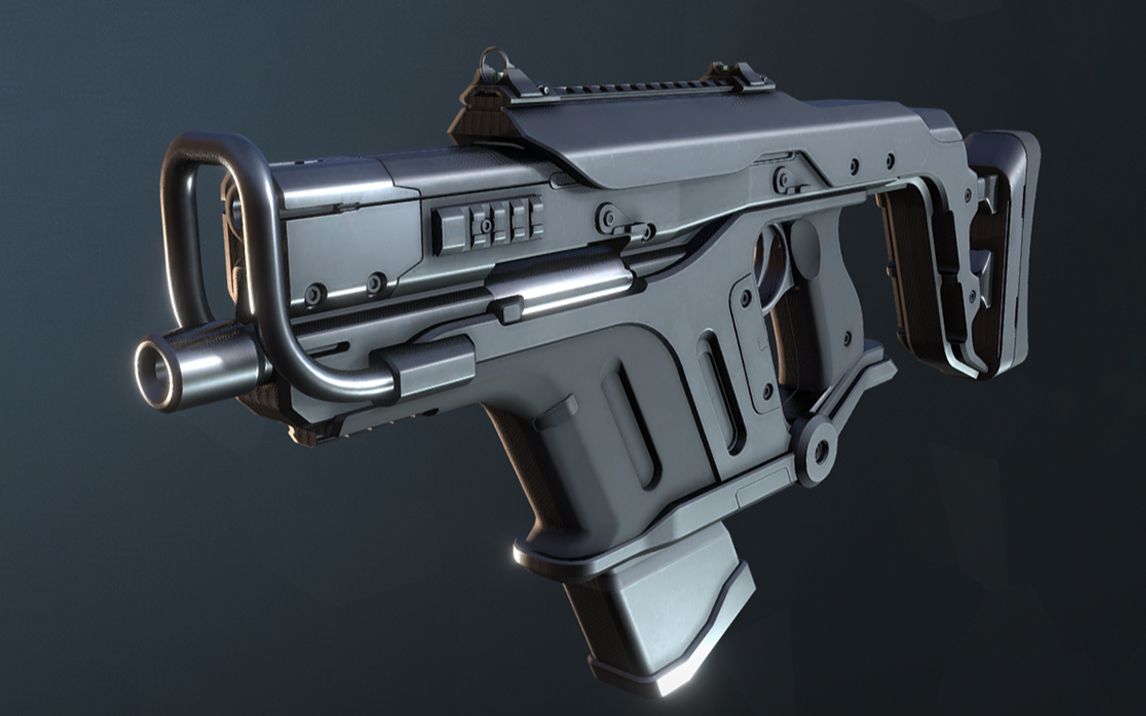 【Maya建模】硬表面枪械模型基础布线讲解,maya零基础建模教程