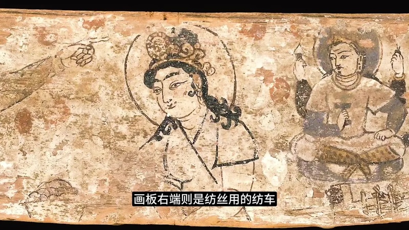 于阗国《传丝公主》木版画