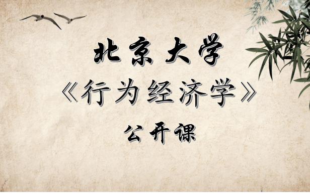 行为经济学(北京大学-汪丁丁)公开课