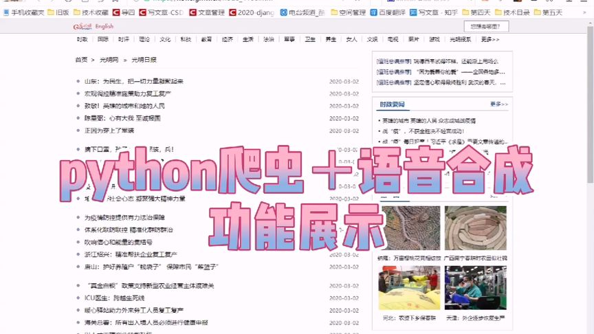 python编程实现文字转音频效果演示