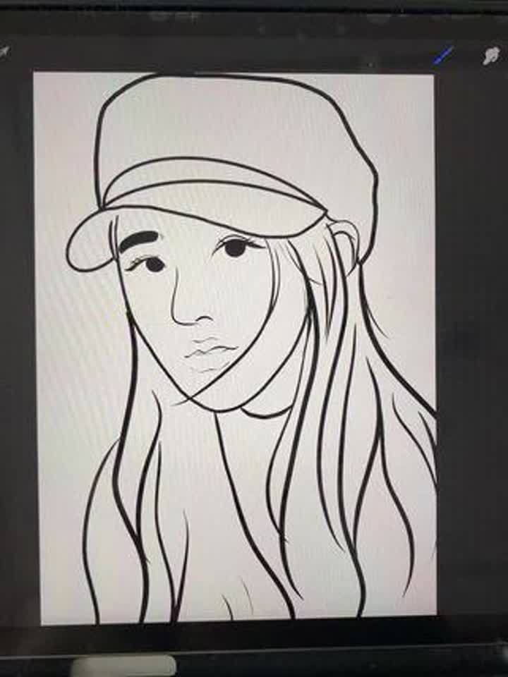 免费人物手绘线稿画,喜欢这种简笔画的来试试吧手绘