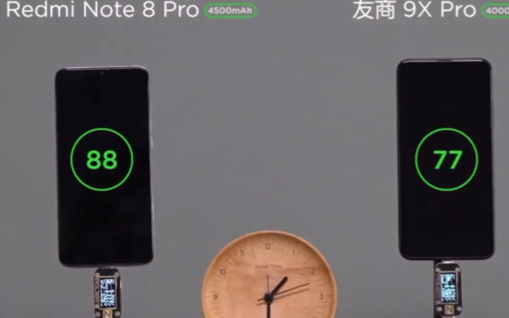 红米Note8 Pro快充速度测试!决战荣耀9X Pro!
