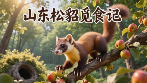 山东松貂觅食绝技:树枝上如何精准找到隐藏果实?