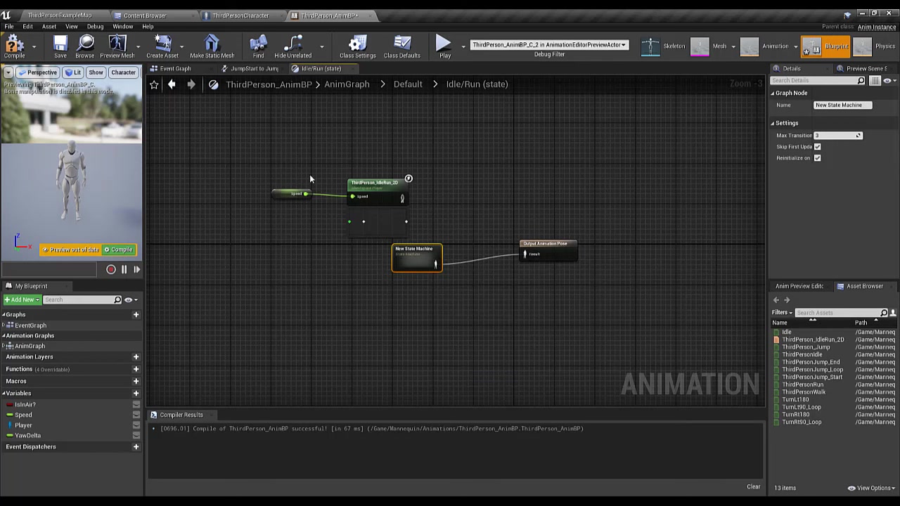 UE 4⧸5原地转|使用动画曲线_9