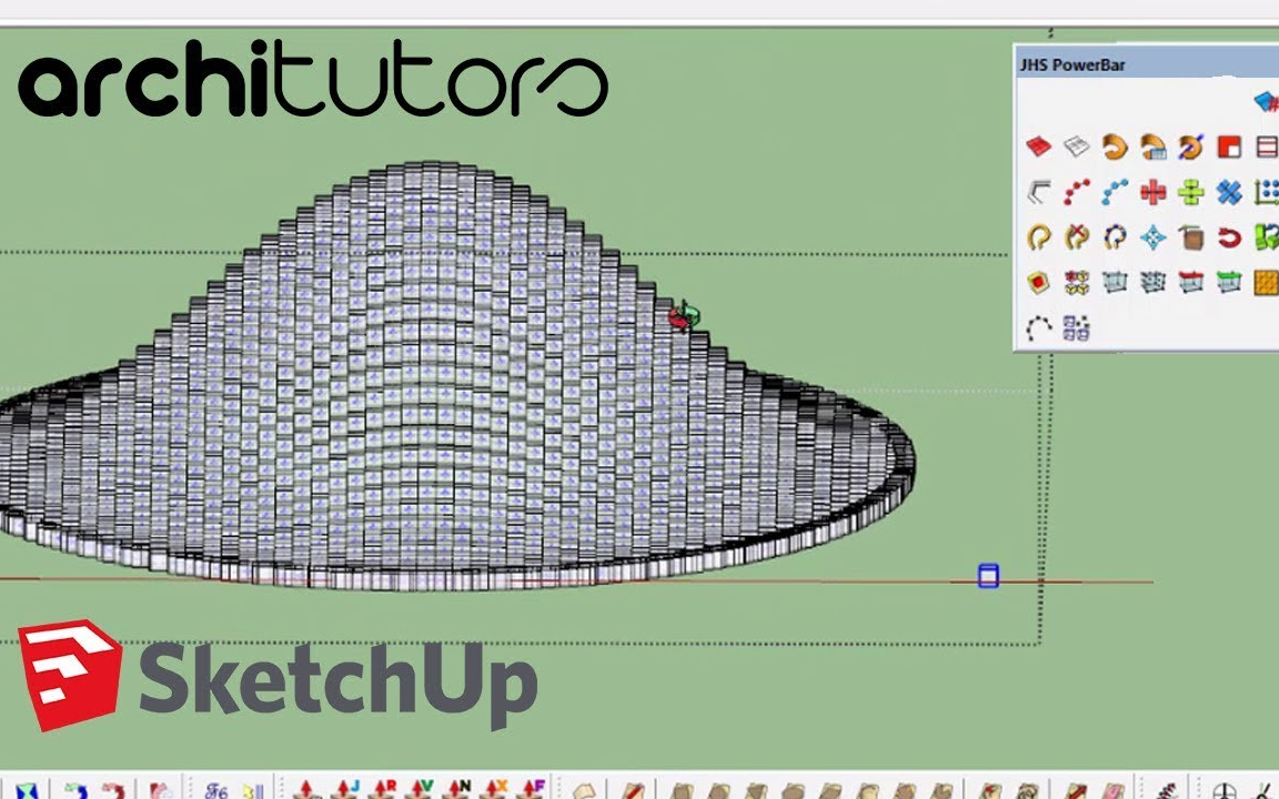 JHS powerbar插件集参数化逻辑方案测试 sketchup