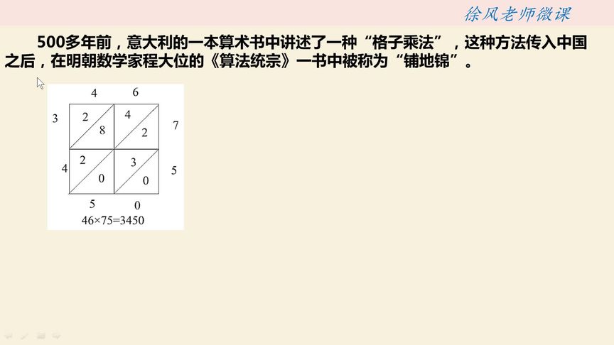 意大利“格子乘法”,三年级数学下册“两位数乘法”知识拓展