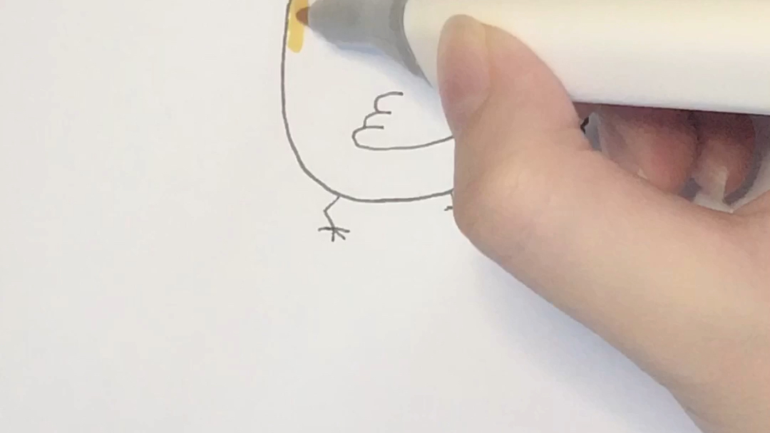 【简笔画】咕咕鸡绘画过程(仅为兴趣)