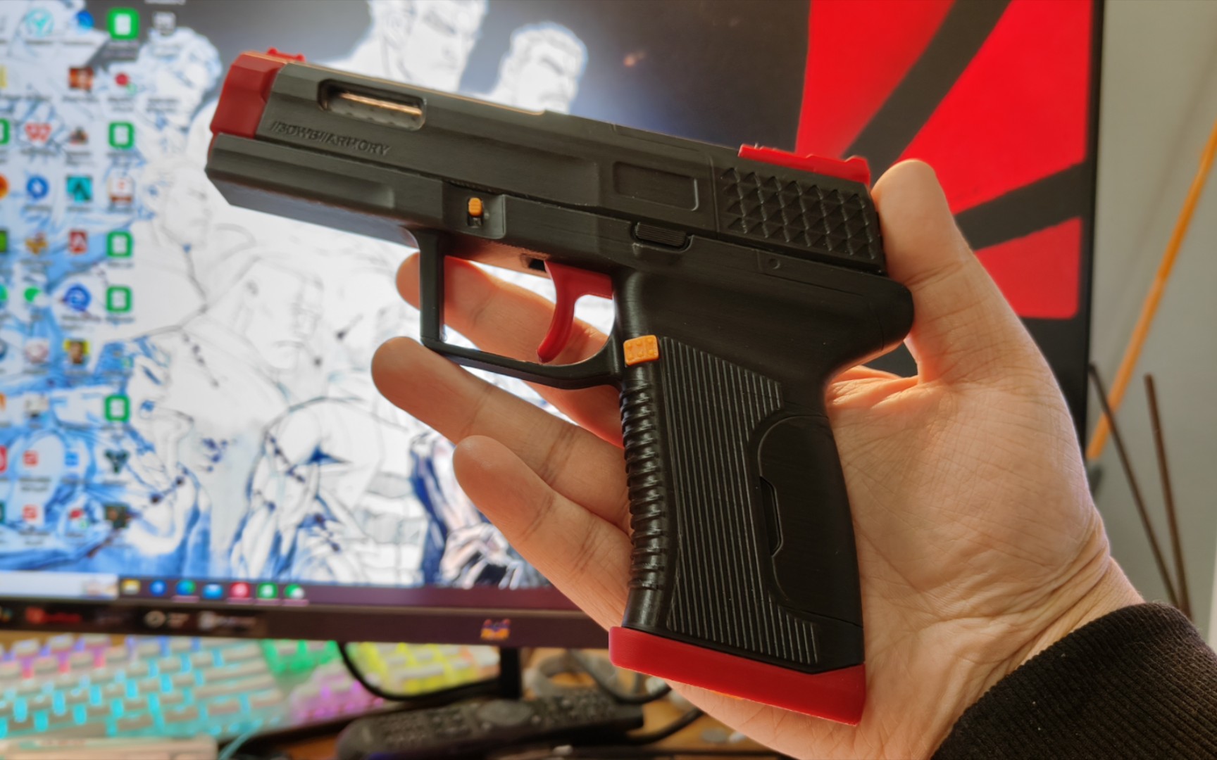 3D打印 3DWORKBENCH 9mm 手枪模型