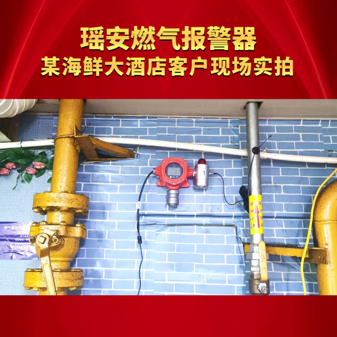 瑶安燃气报警器某海鲜酒店客户现场实拍