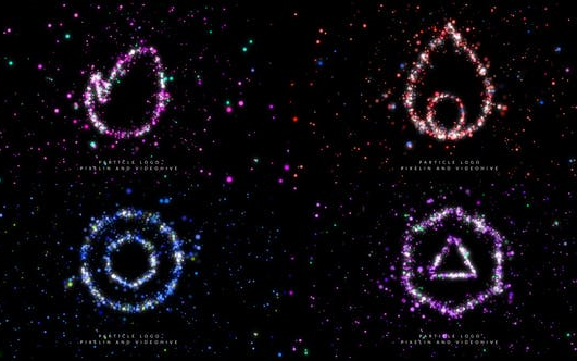 AE模板-苹果发布会粒子效果粒子错位空间感旋转变任意图案特效的...