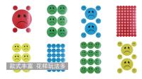 ...10张包 防水贴纸 幼儿园教师中小学生儿童宝宝卡通脸贴表情活动...