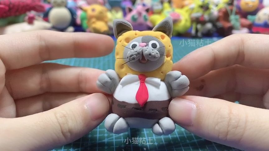 用粘土捏一只可爱的小猫