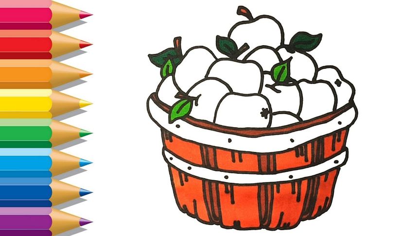 儿童简笔画:一盘苹果画画