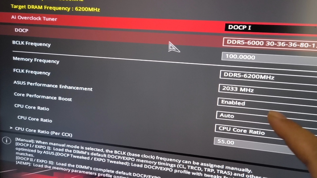 amd 9600x 华硕rog主板最简单超频 无需更新最新bios 第一版9000系列...