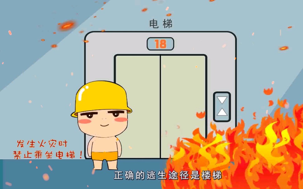 消防公益广告《火场逃生自救办法》
