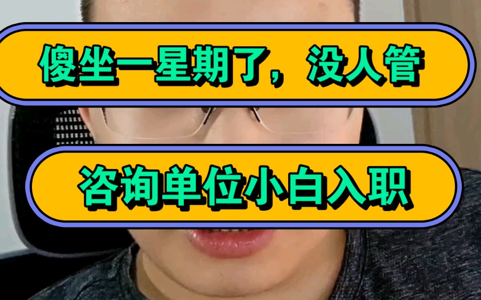 咨询单位实习,傻坐着一星期没人管