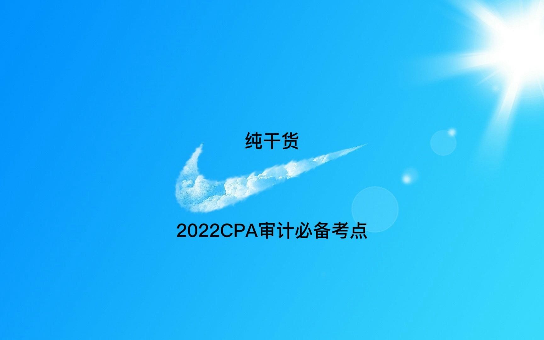 2022CPA审计必备考点1