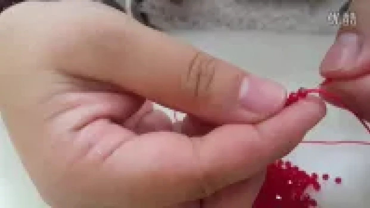 黄金转运珠配水晶戒指的编法下20160711_235347